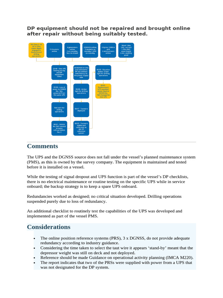 DP Equipment Testing and Redundancy | PDF