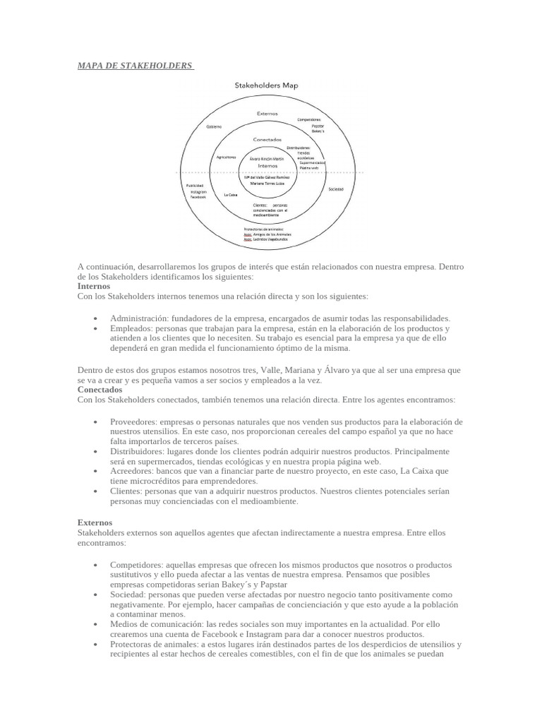 MAPA DE STAKEHOLDERS-teoria | PDF | Business | Economias