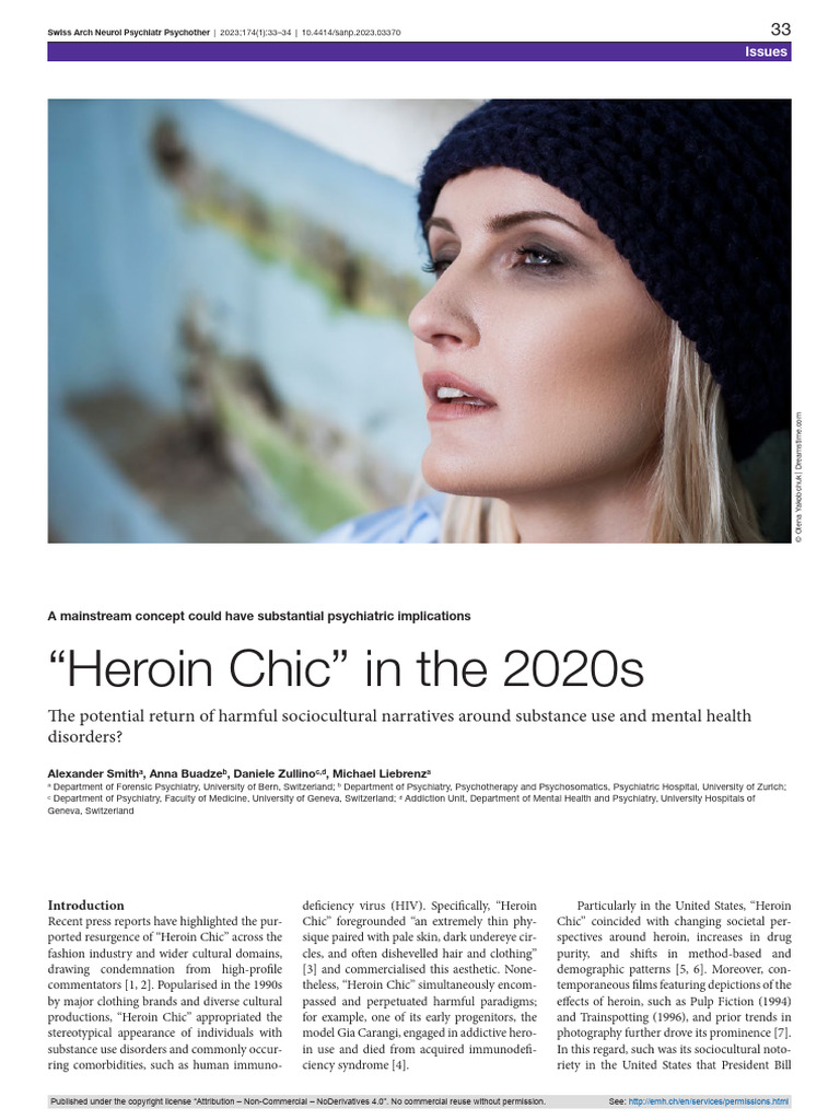 Heroin Chic in The 2020s | PDF | Substance Use Disorder | Psychiatry