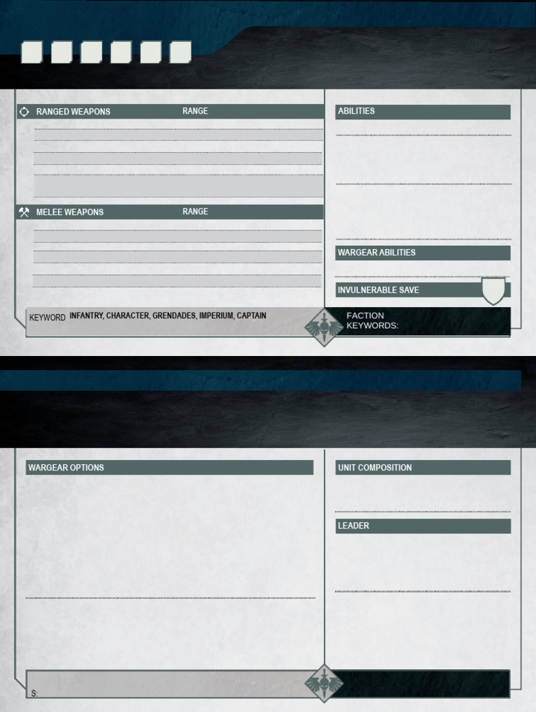 Warhammer 40K 10th Edition Datasheet Guide | PDF