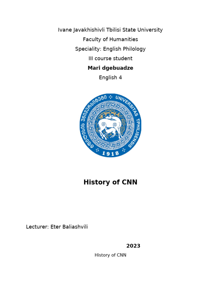 History of CNN. Mari Dgebuadze | PDF | Cnn | Gulf War