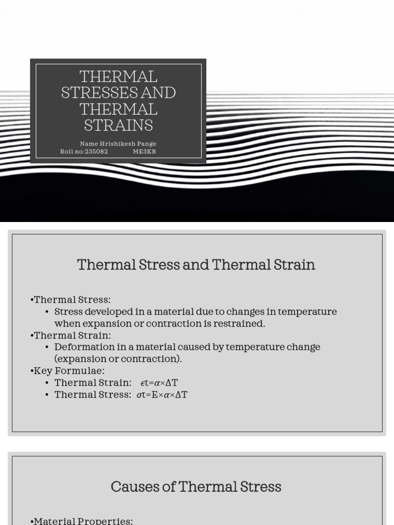 Thermal Stresses and Thermal Strains | PDF | Home & Garden | Science ...