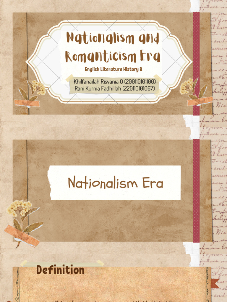 Nationalism and Romanticism by Group 14 | PDF | Romanticism | English ...