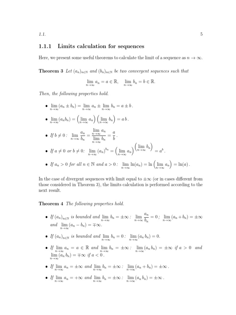 Limits For Sequences | PDF | Mathematical Analysis | Mathematics