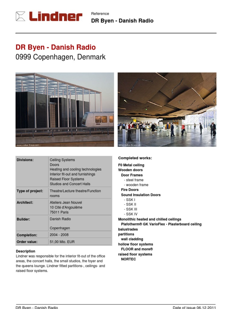Plafotherm Installation at DR Concert Hall | PDF