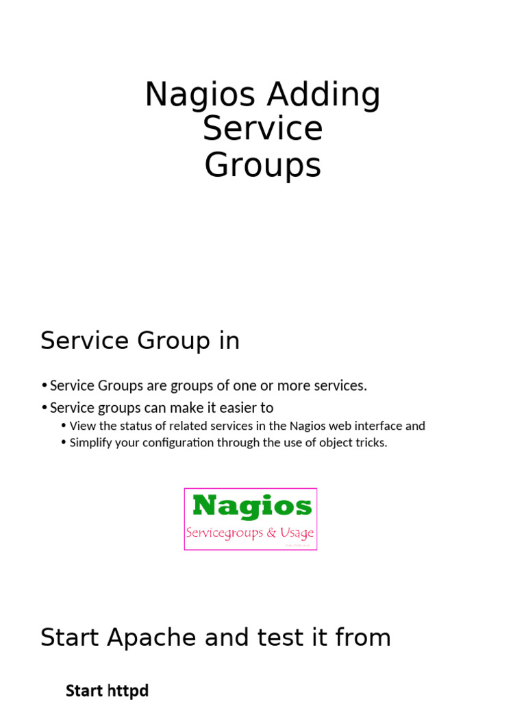 Nagios Add Service Groups | PDF | Technology & Engineering