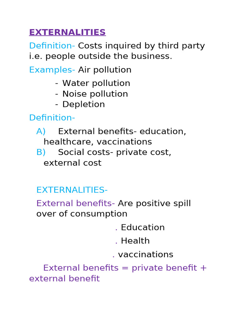 EXTERNALITIES | PDF