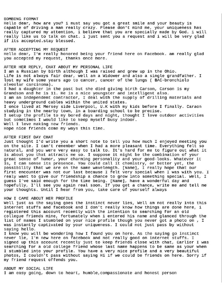 Bombing Format | PDF