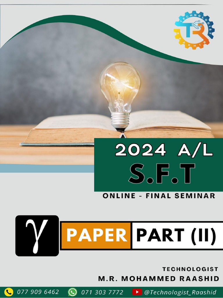 SFT Final Seminar 2024 - Gama Paper Part 2 - M.R. Mohammed Raashid | PDF