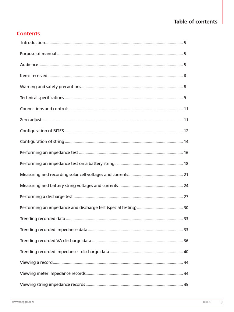 Megger Bite5 User Manual 03 | PDF | Electrical Impedance | Electrical ...