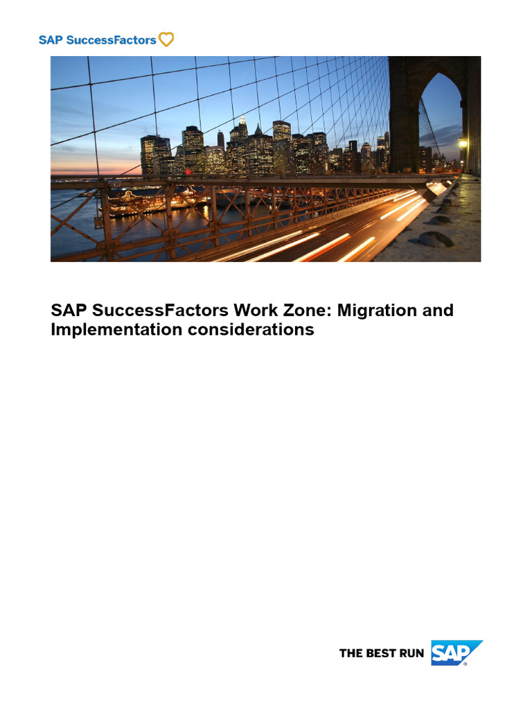 IDP - SAP SuccessFactors Work Zone - Migration and Implementation Considerations - v2.2.1 | PDF ...