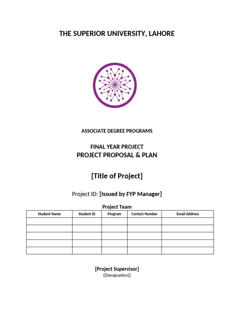 Template-02 - Project Proposal & Plan | PDF | Systems Engineering | Information Technology ...
