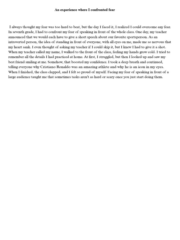 Narrative Xxparagraph | PDF | Self-Improvement