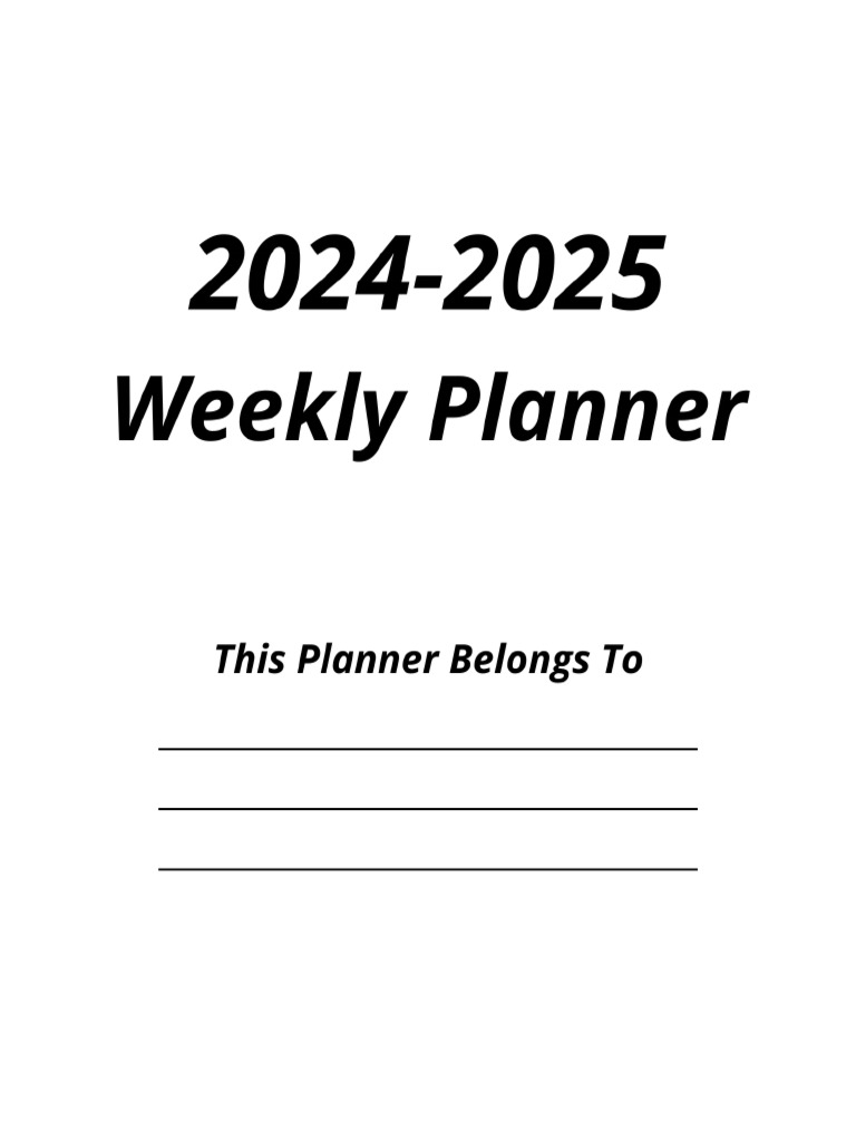 2024 Weekly Planner | PDF | Breathing | Meditation