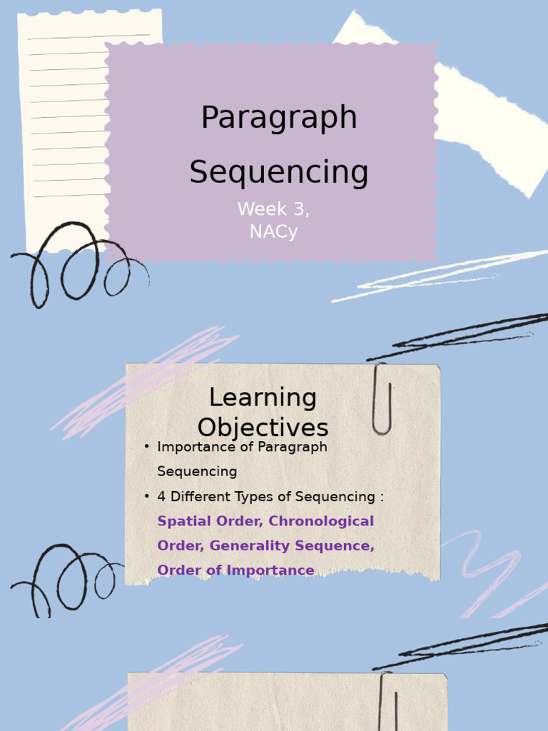 Eng 102 Paragraph Sequencing | PDF | Career & Growth