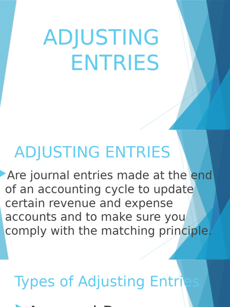 Adjusting Entries in Accounting | PDF