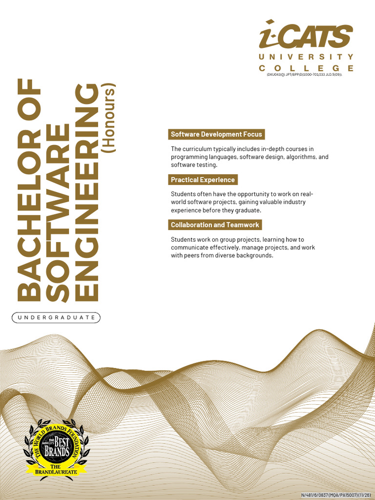 Bachelor of Software Engineering (Honours) | PDF | Software | Engineering