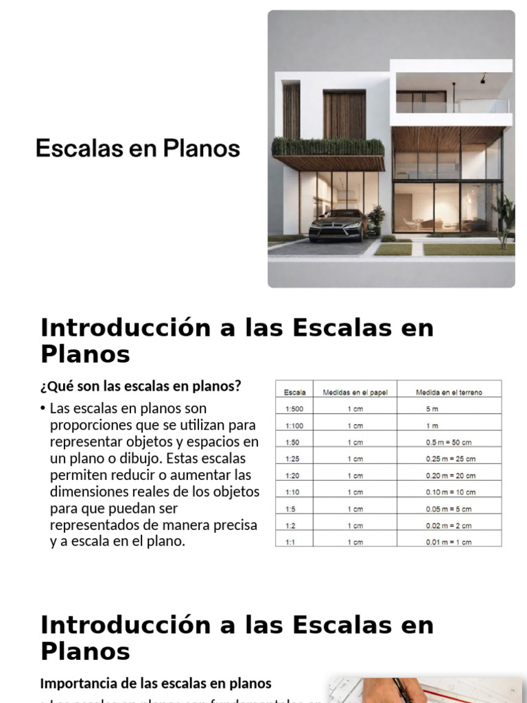 Escalas en Planos: Tipos y Aplicaciones | PDF | Dibujo | Diseño