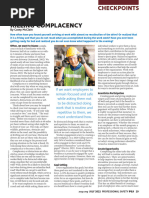 Workplace Complacency Toolbox Talk | PDF | Occupational Safety And ...