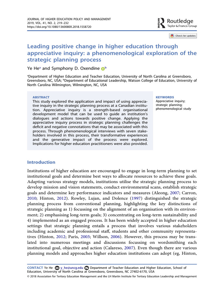 Appreciative Inquiry | PDF | Strategic Planning | Empowerment