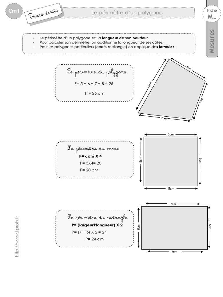 Calcul du périmètre d'un polygone | PDF