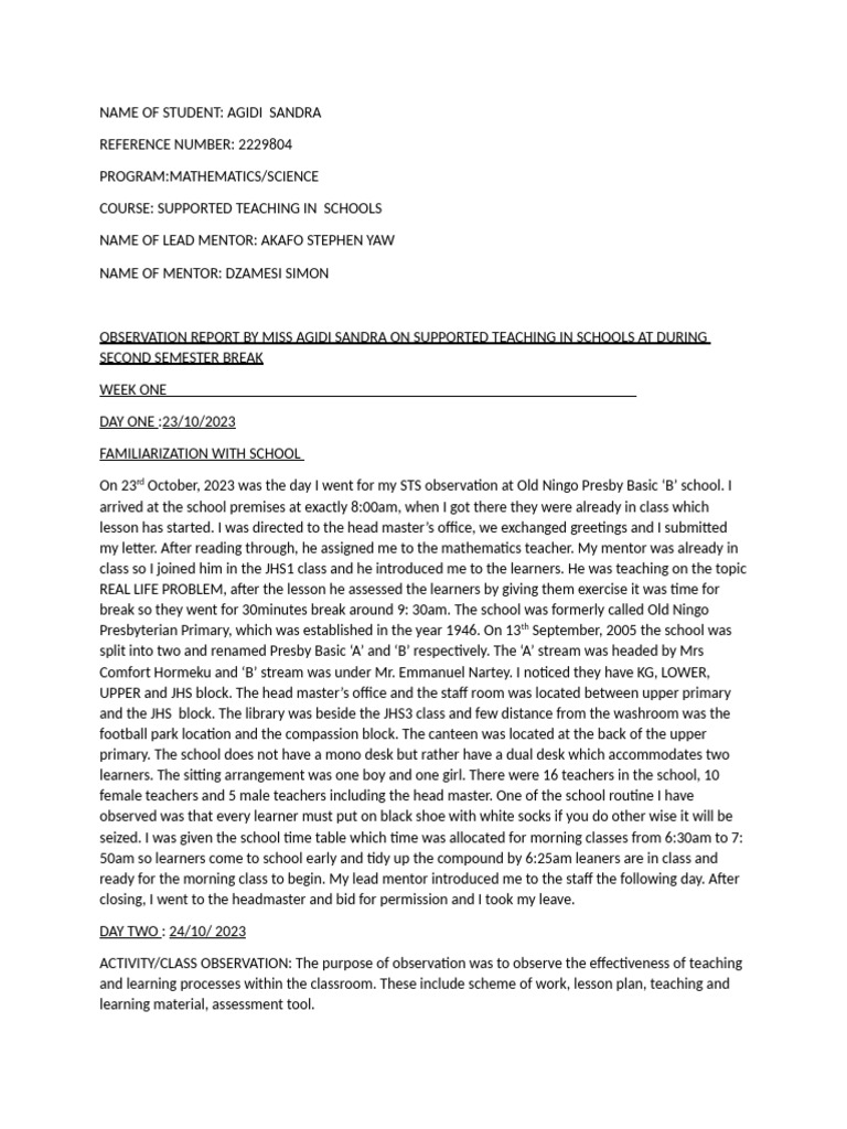 STS DATA | PDF | Learning Styles | Mentorship