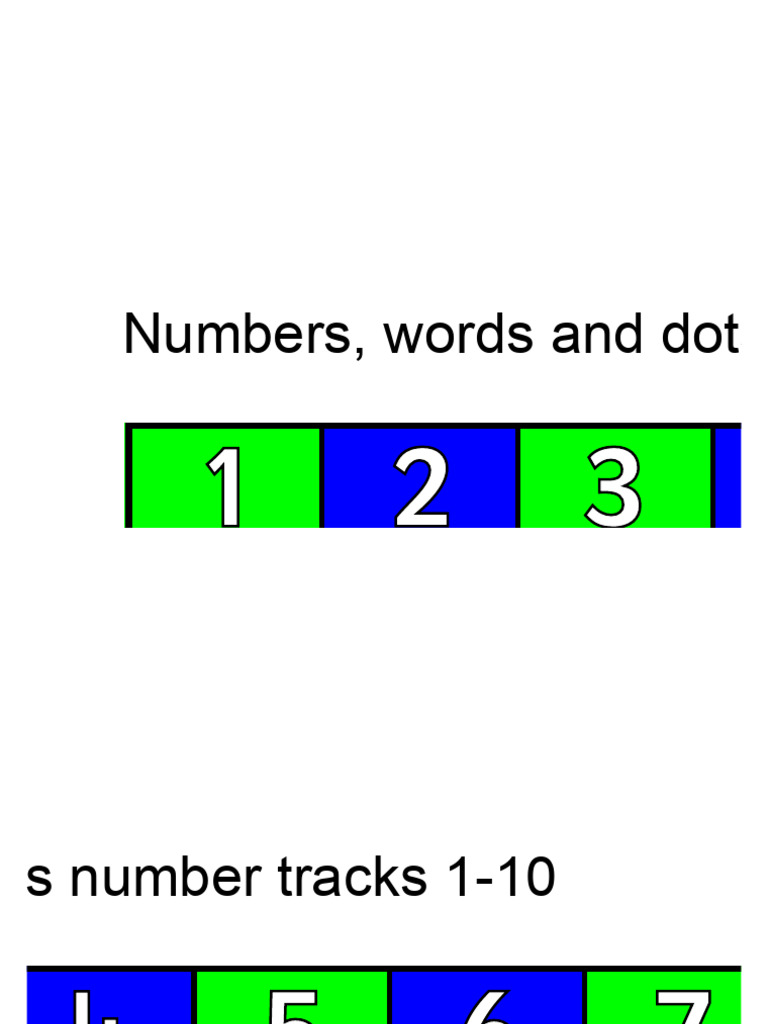 Green Blue Number Line | PDF