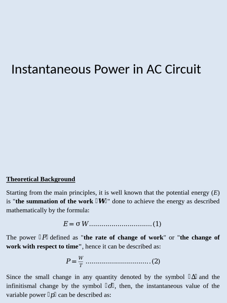AC Power | PDF | Ac Power | Capacitor