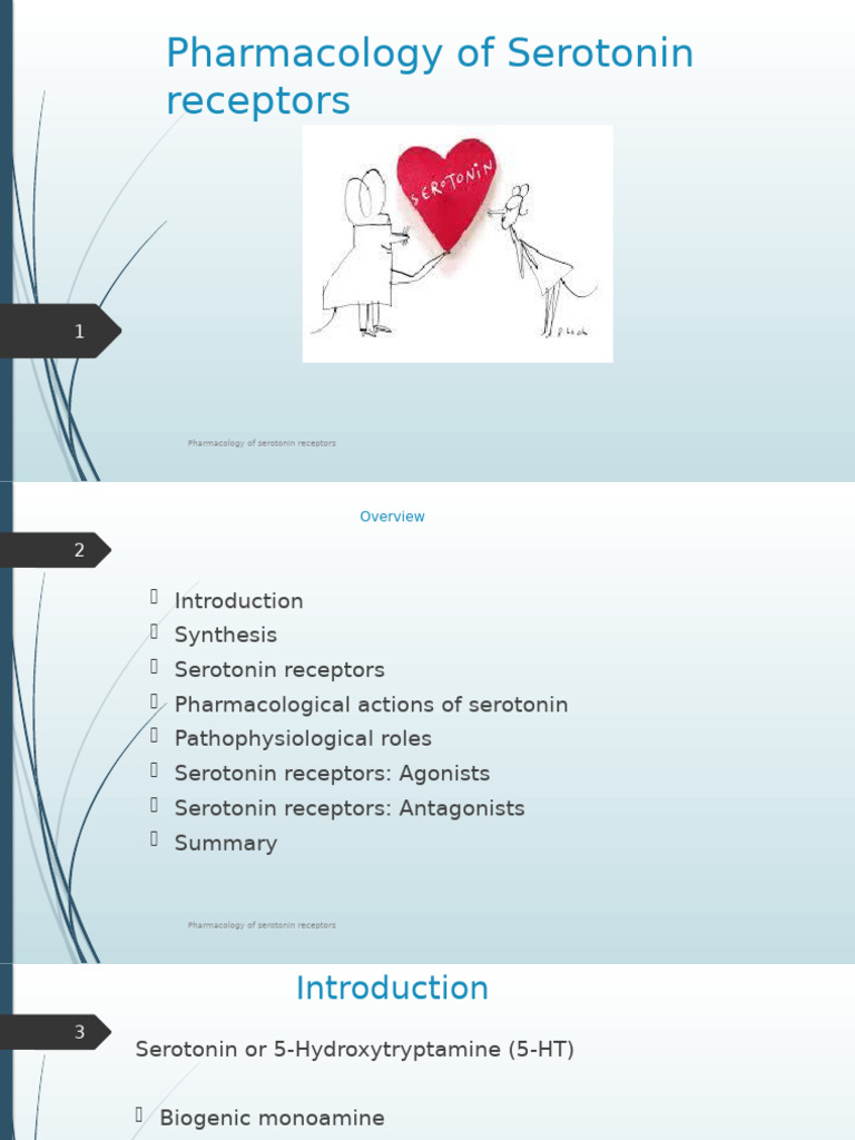 Pharmacology of Serotonin Receptors - Final | PDF | Serotonin