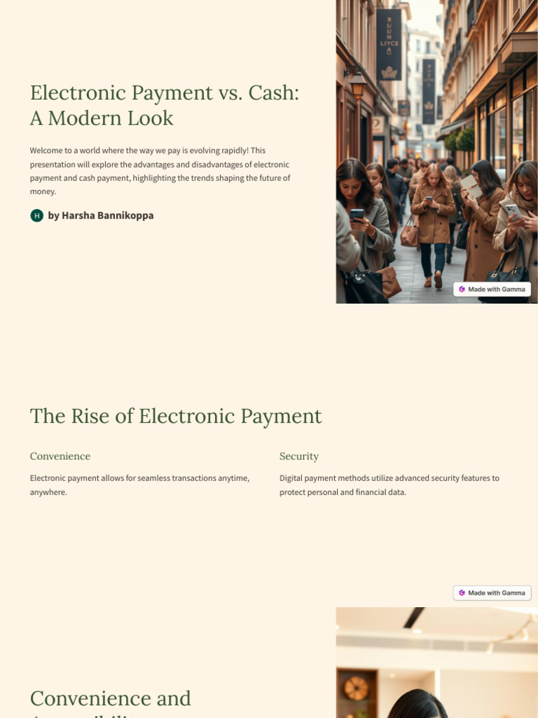 Electronic vs. Cash Payments: Trends & Insights | PDF | Finance & Money ...