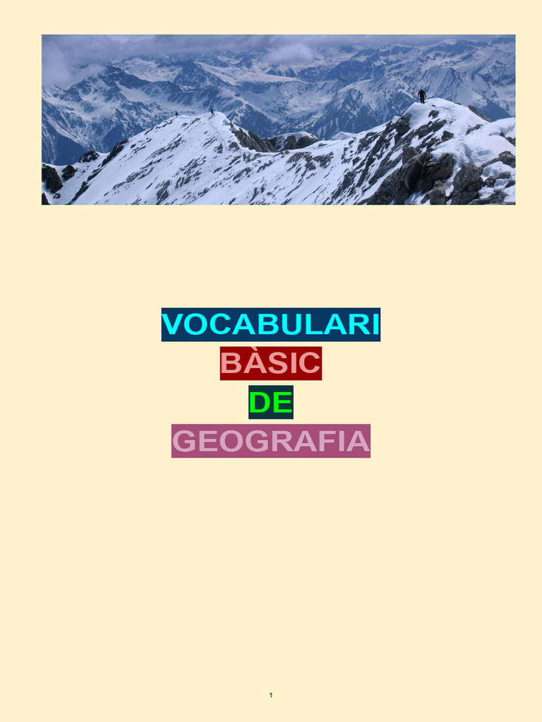 Vocabulari Bàsic de Geografia | PDF