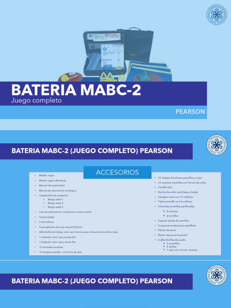 Kit Completo de Evaluación MABC-2 | PDF