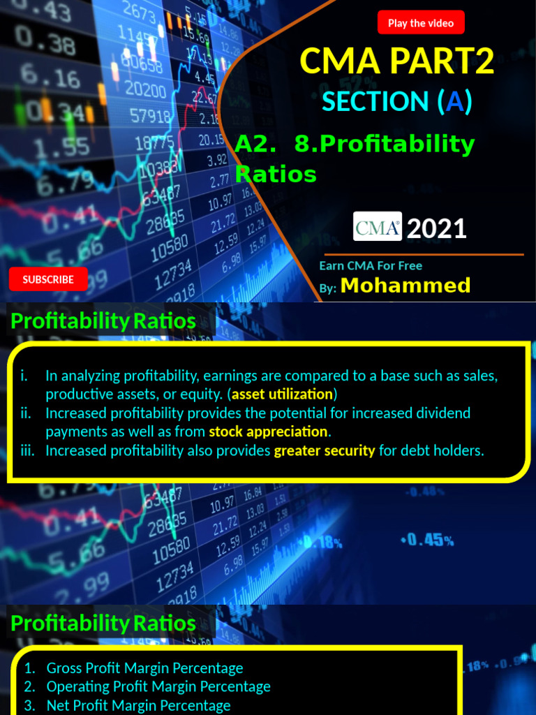 P2 Section A2 8. Profitability Ratios | PDF | Net Income | Equity (Finance)