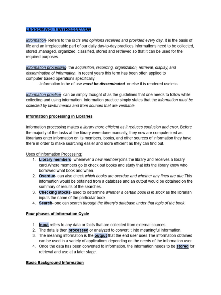 LIS 103 Reviewer | PDF | Information Retrieval | Libraries