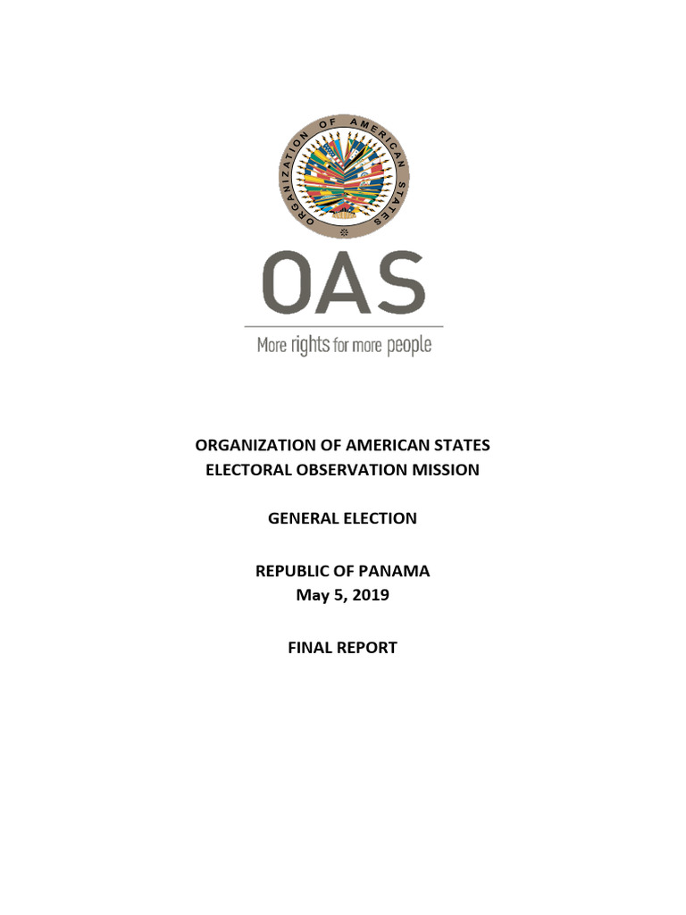 OAS-EPM - FinalReportEOMPanama2019ENG | PDF | Elections | Voting