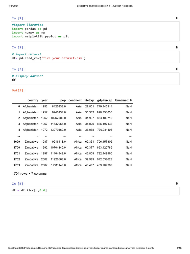 Five Year Dataset | PDF | Predictive Analytics | Analytics