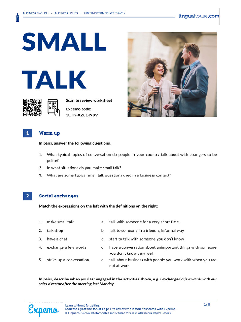 Mastering Small Talk in Business | PDF | Extraversion And Introversion ...
