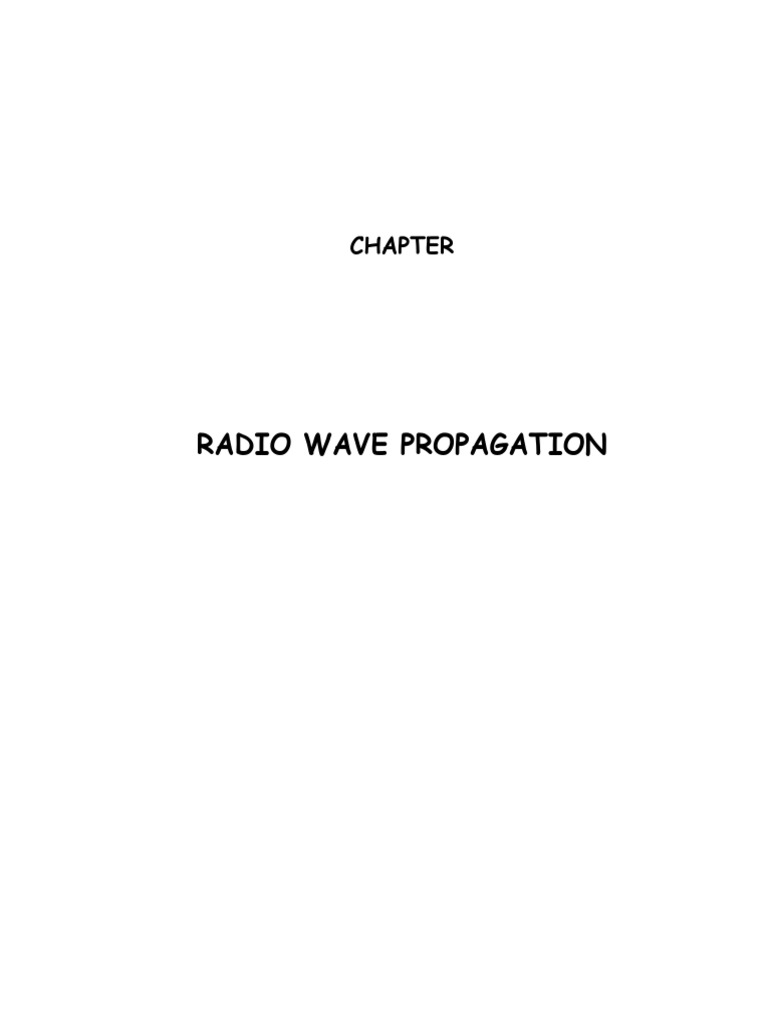 Radio Wave Propagation (En) | PDF | Radio Propagation | Ionosphere