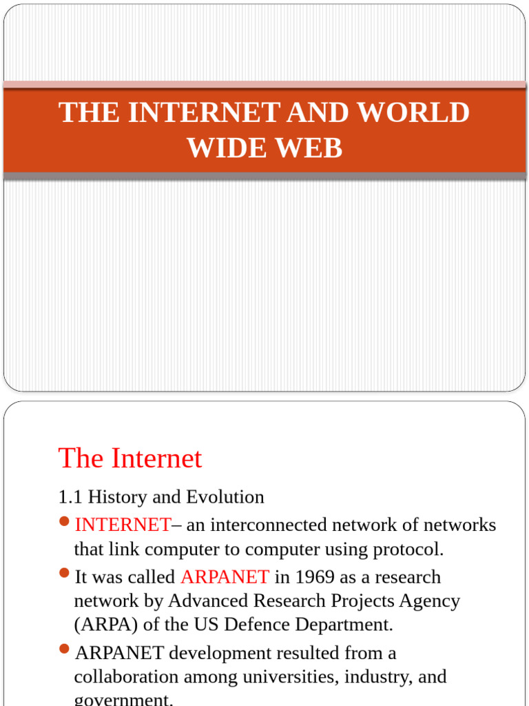 The Internet and World Wide Web | PDF | World Wide Web | Internet & Web