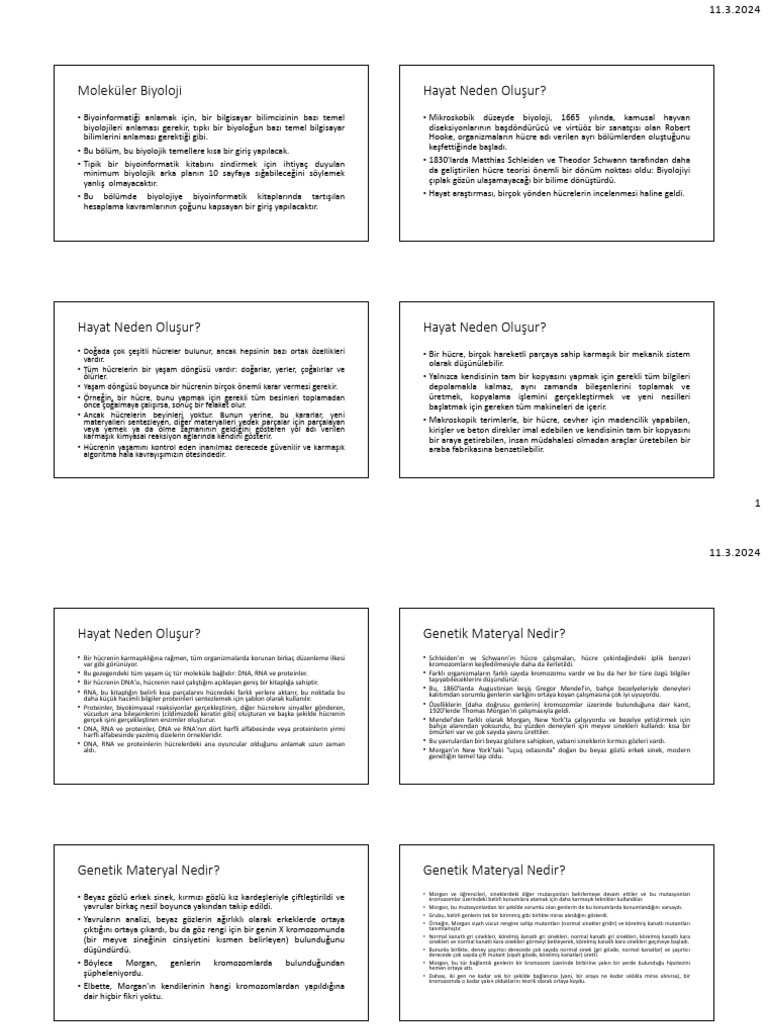 Hesaplamali Biyoloji Slayt | PDF