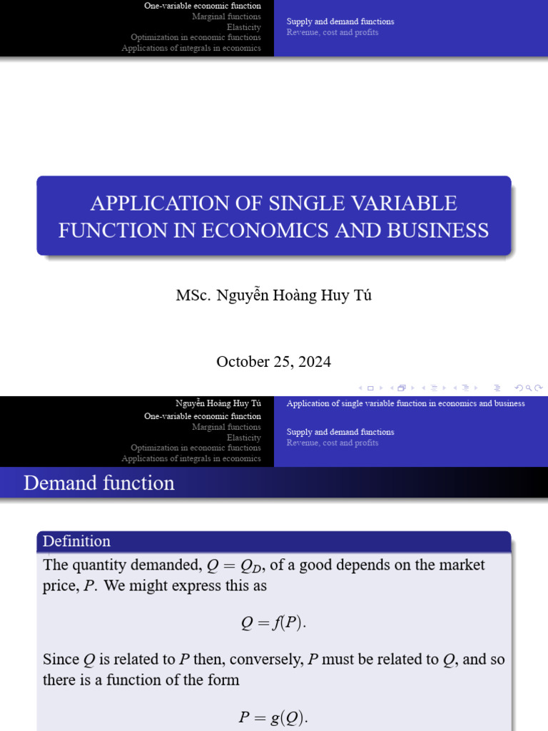 Slides Chapter 2 Applications Of Single Variable Function In 5708