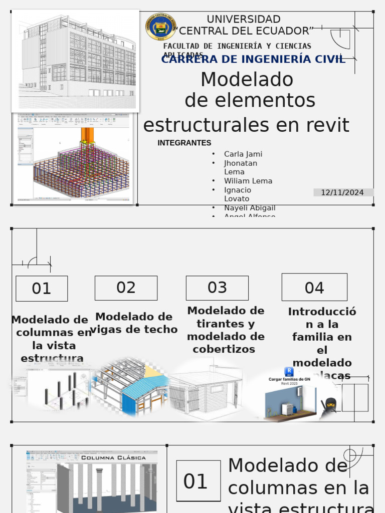 Modelado de Elementos Estructurales en Revit | PDF | Columna | Puente