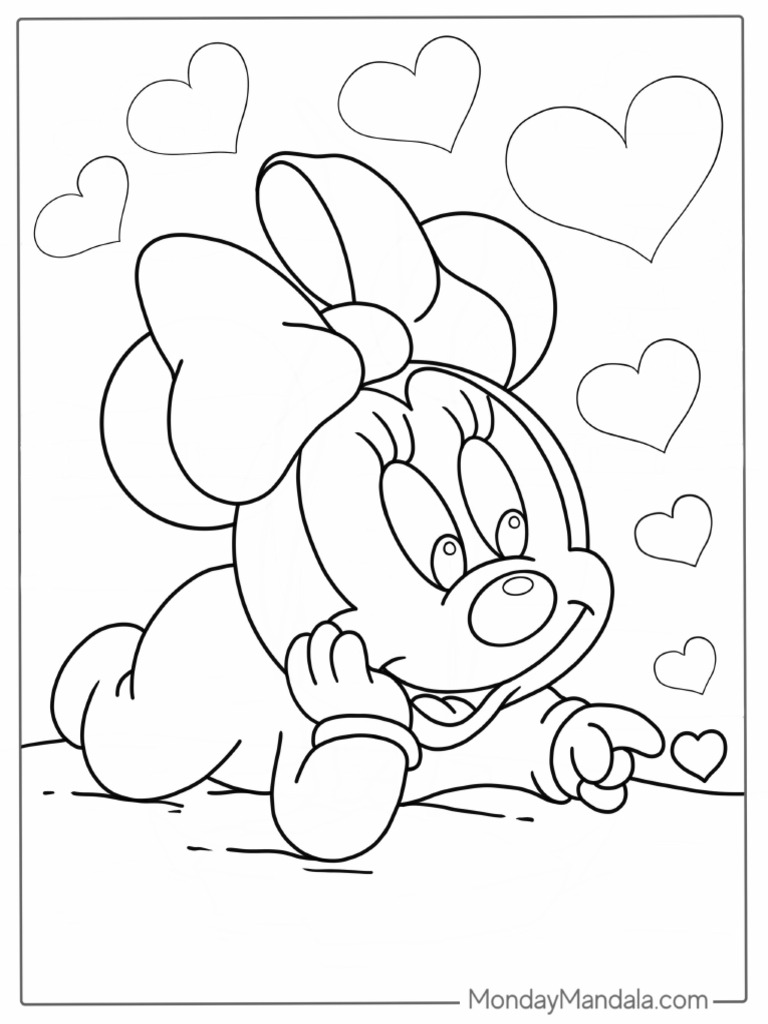 Baby Minnie Mouse Coloring Sheet | PDF