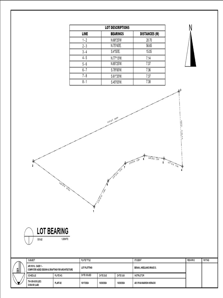 Benan, Jheeliane - Lot Plotting - Bs Arch 3 | PDF