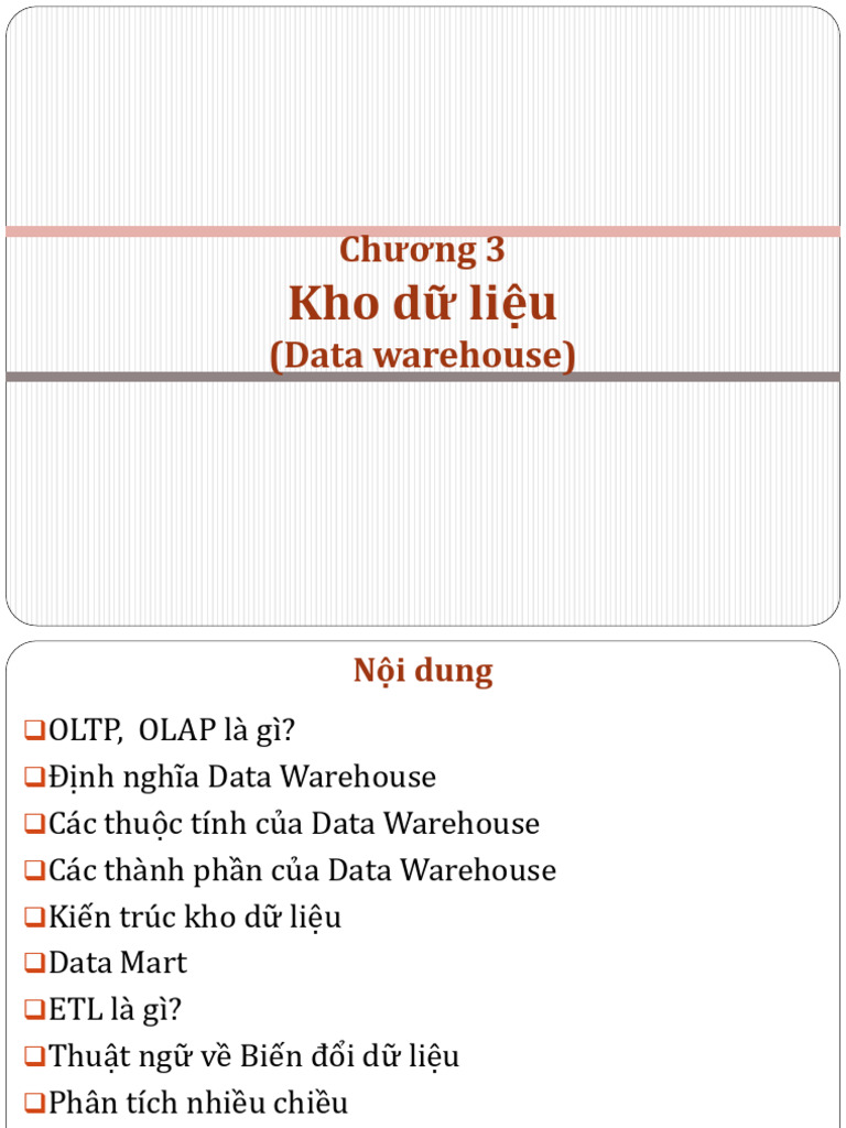 C3.HTTMDN-Kho Du Lieu | PDF