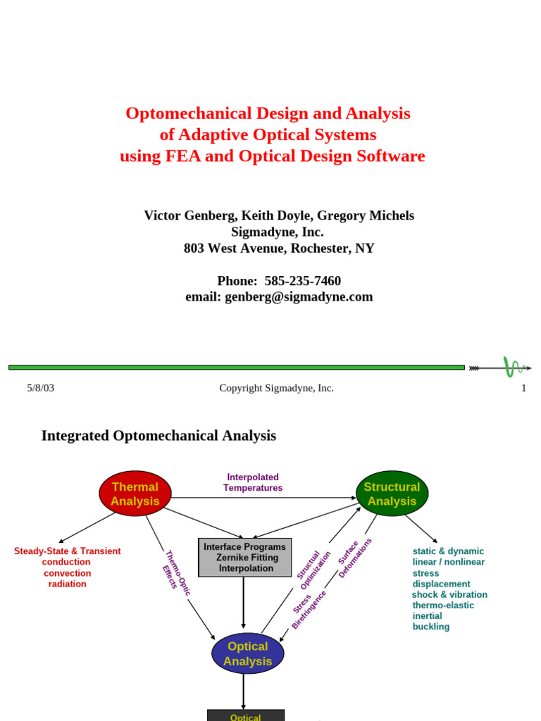 Genberg-Adaptive Optical Systems | PDF | Finite Element Method | Optics