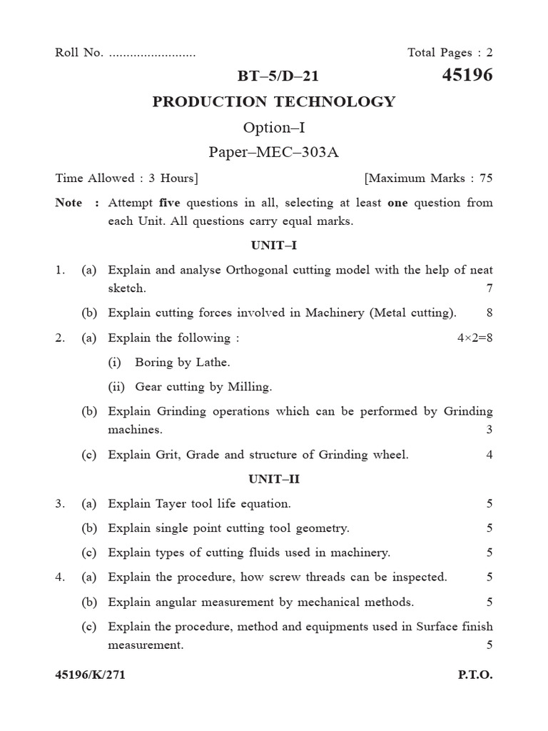 Production Technology | PDF | Gear | Grinding (Abrasive Cutting)