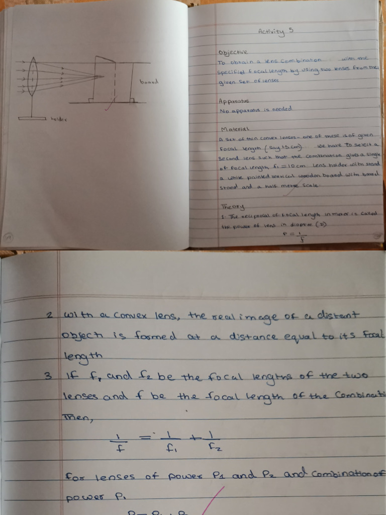 Activity 5 Physics | PDF | Lenses | Optics