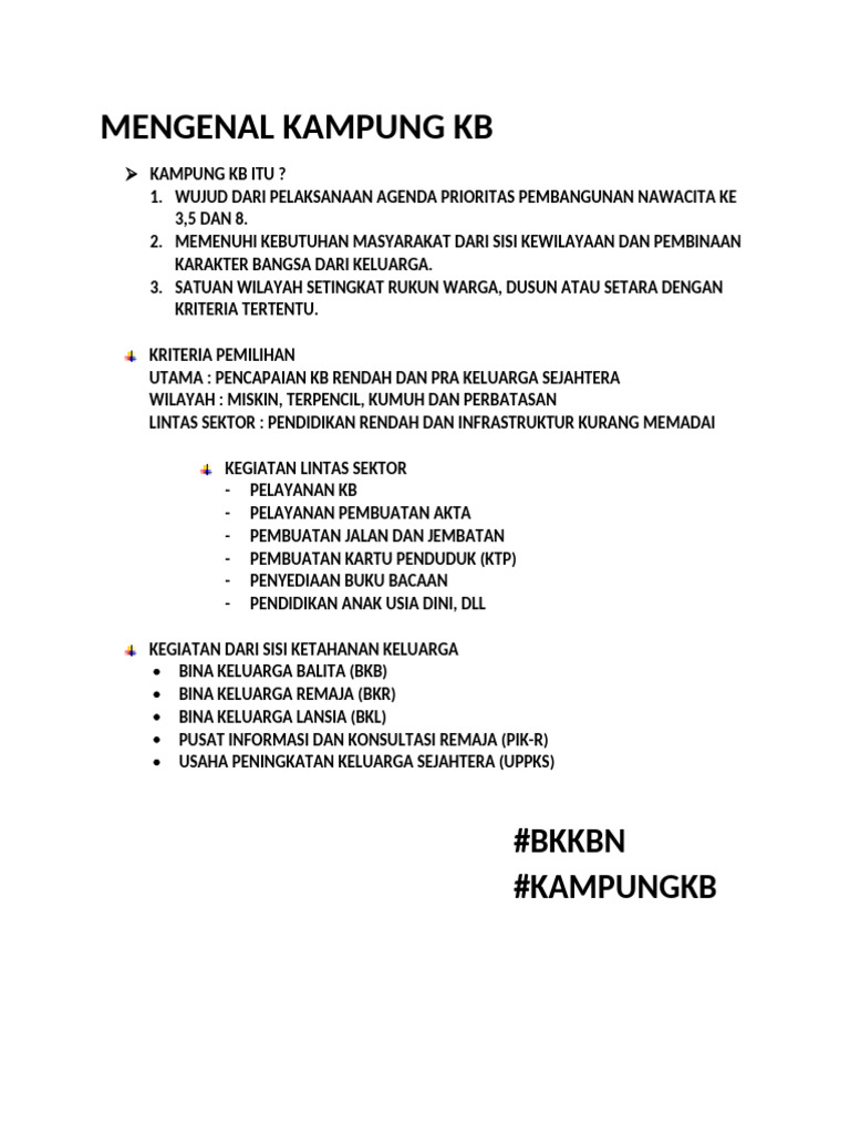 Leaflet 1 Mengenal Kampung KB | PDF | Sains & Matematika