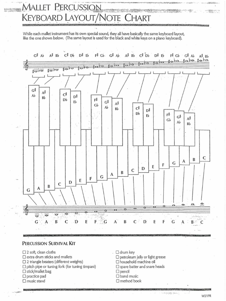 Mallet Percussion Keyboard Layout | PDF
